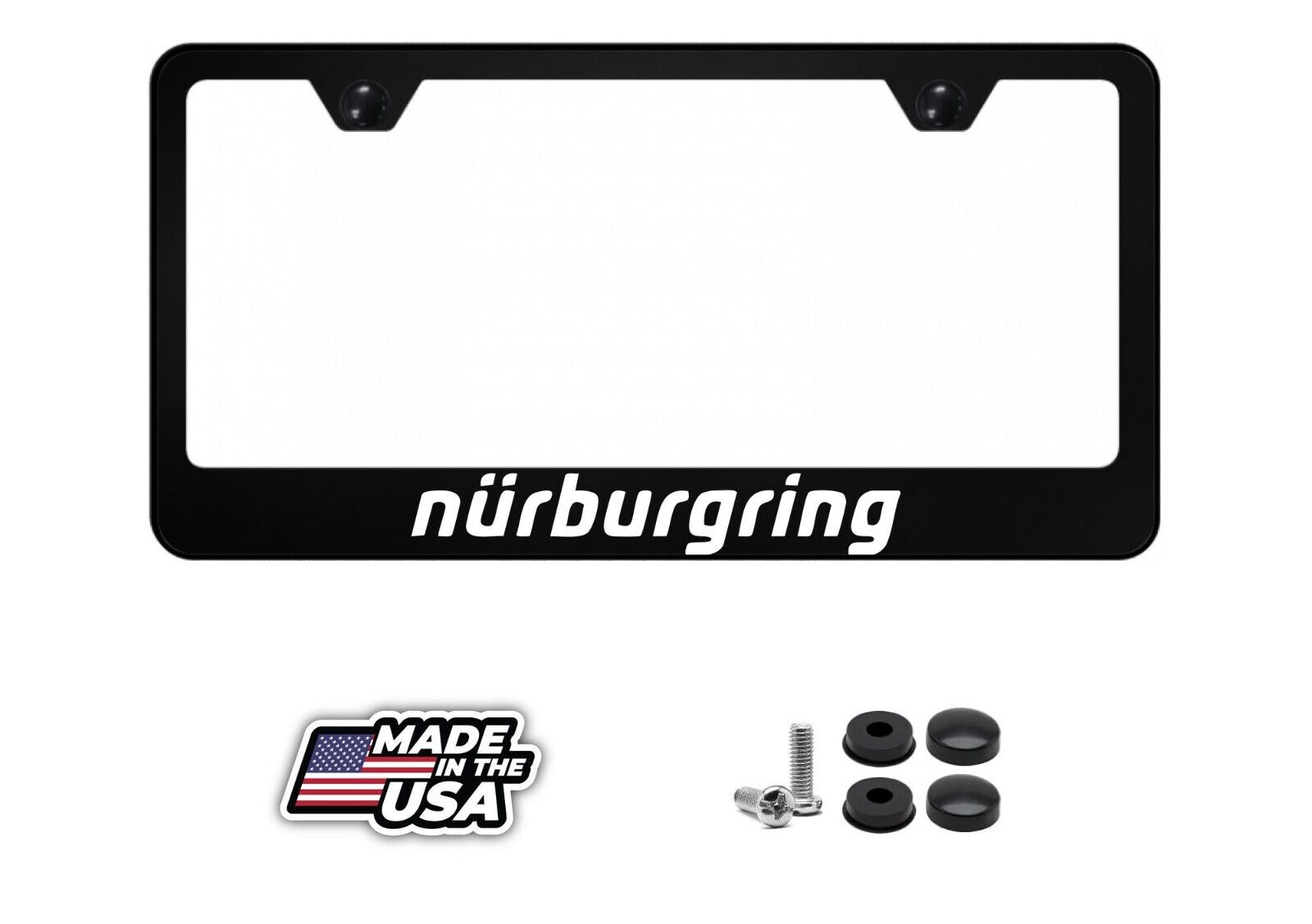 Nurburgring License Plate Frame ; Reflective White ; F1 Formula Racing ...