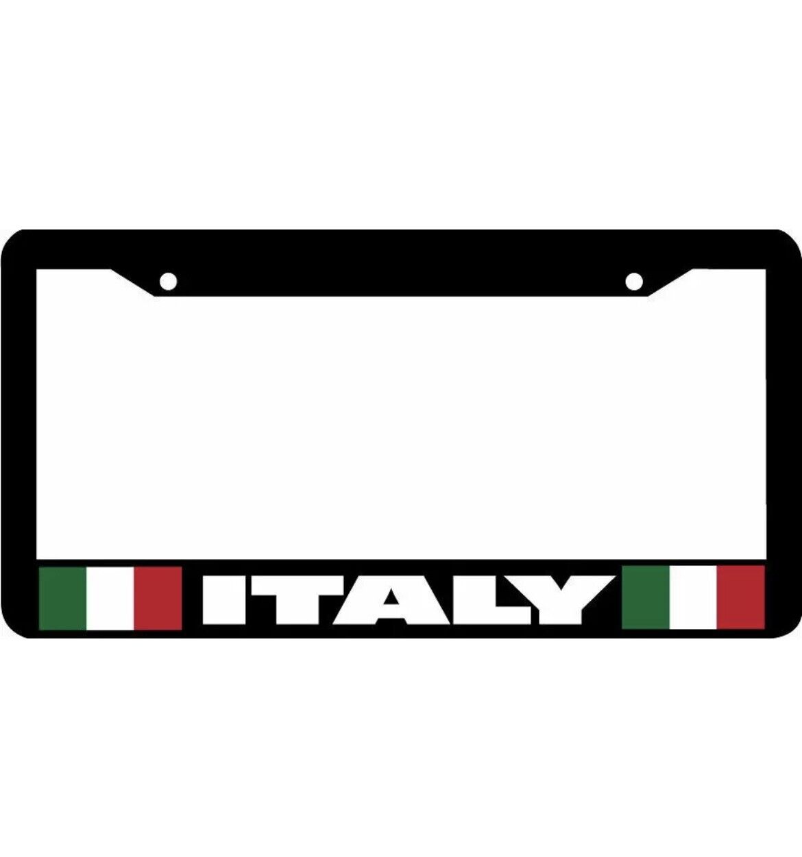 ITALY flag ITALIAN BLACK License Plate Frame