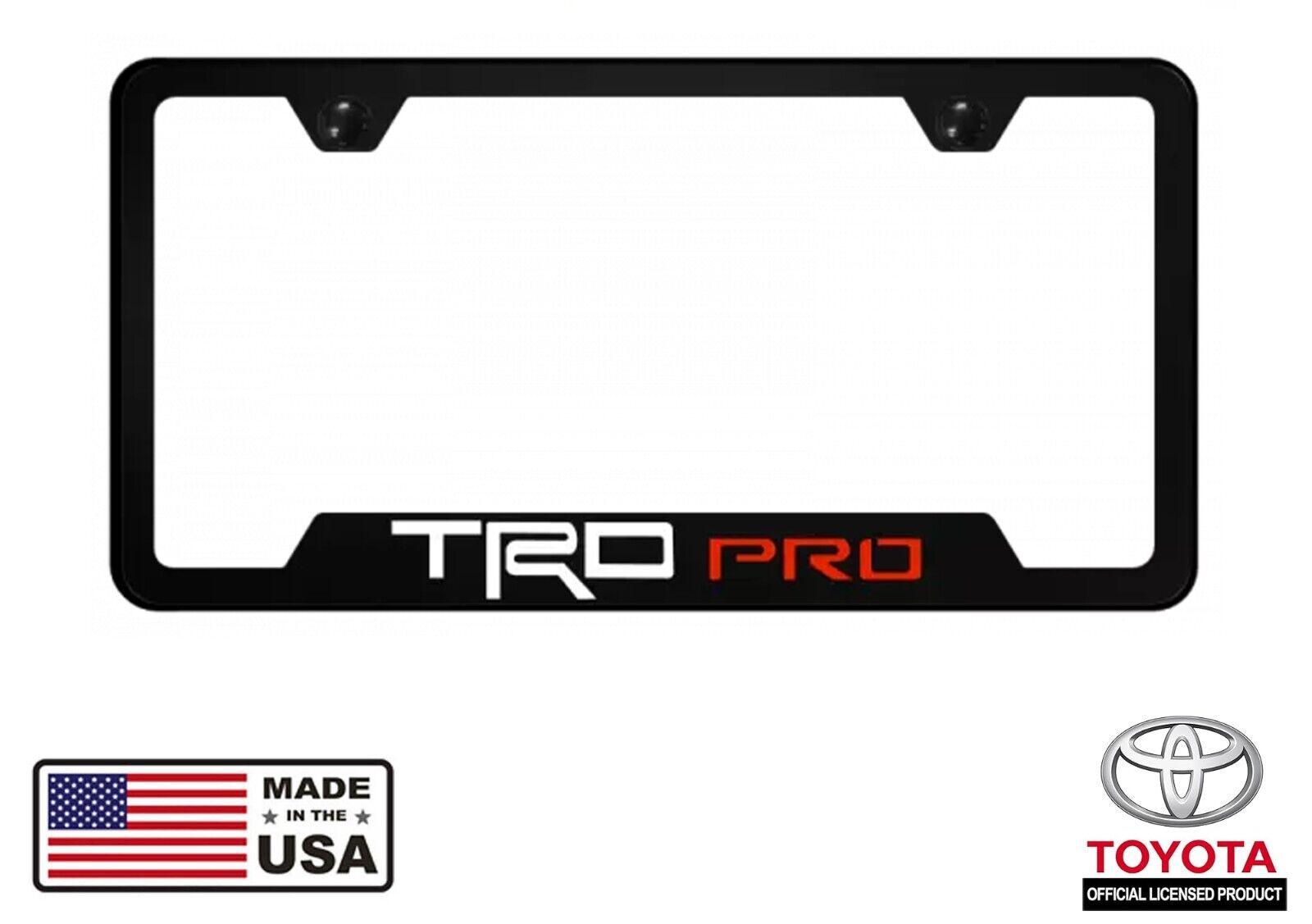 Toyota TRD Pro Logo Polycarbonate Notched License Plate Frame Official ...