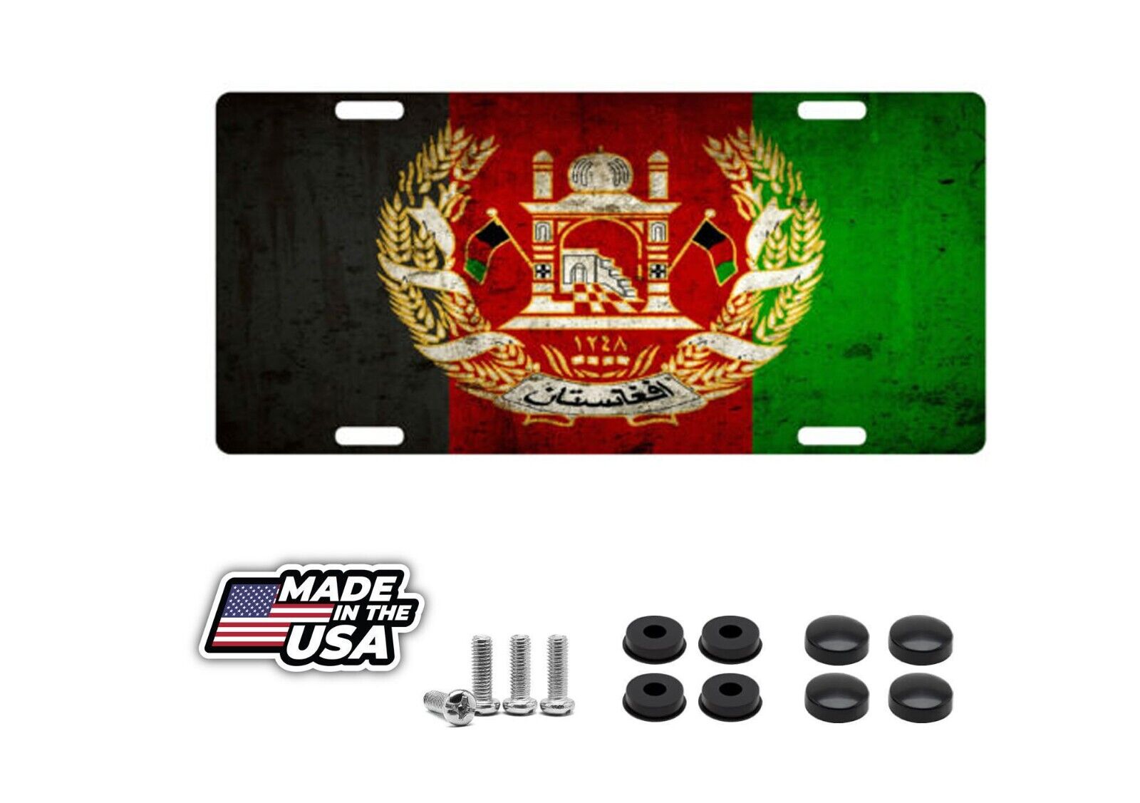 Afghanistan Flag Emblem Version I License Plate Tag – License Plate Frame