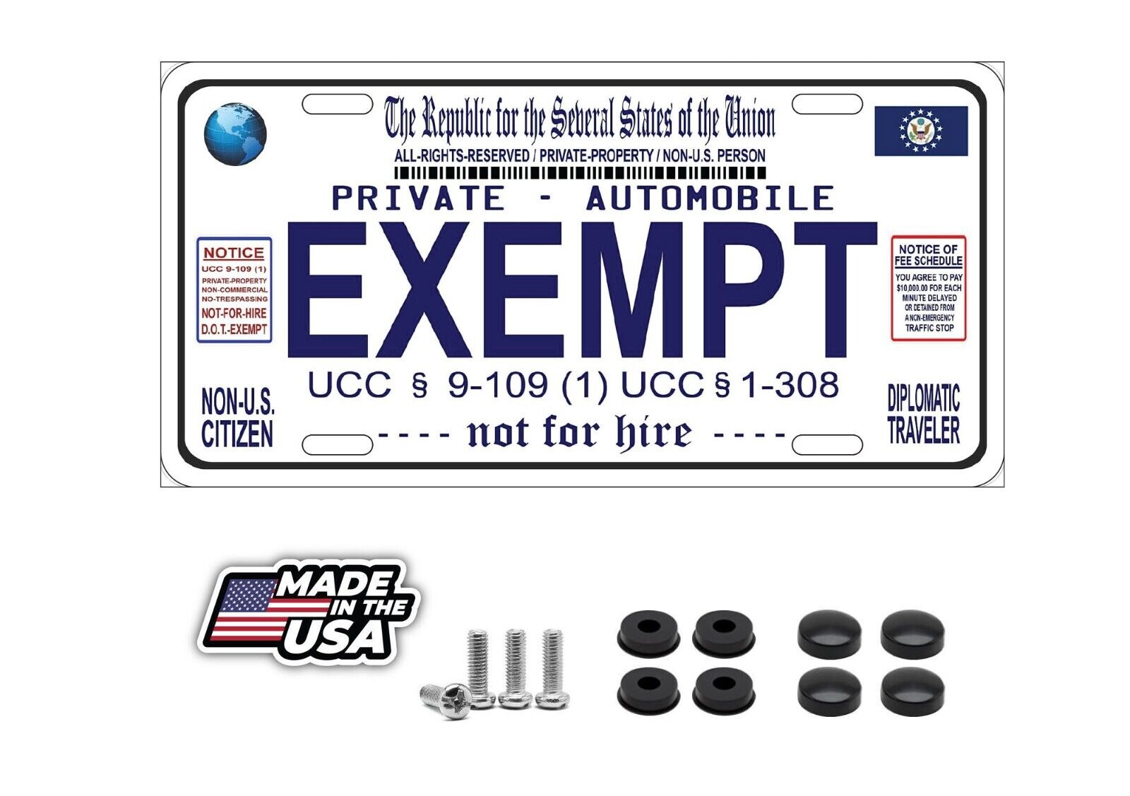 Exempt Traveler Photo License Plate – License Plate Frame