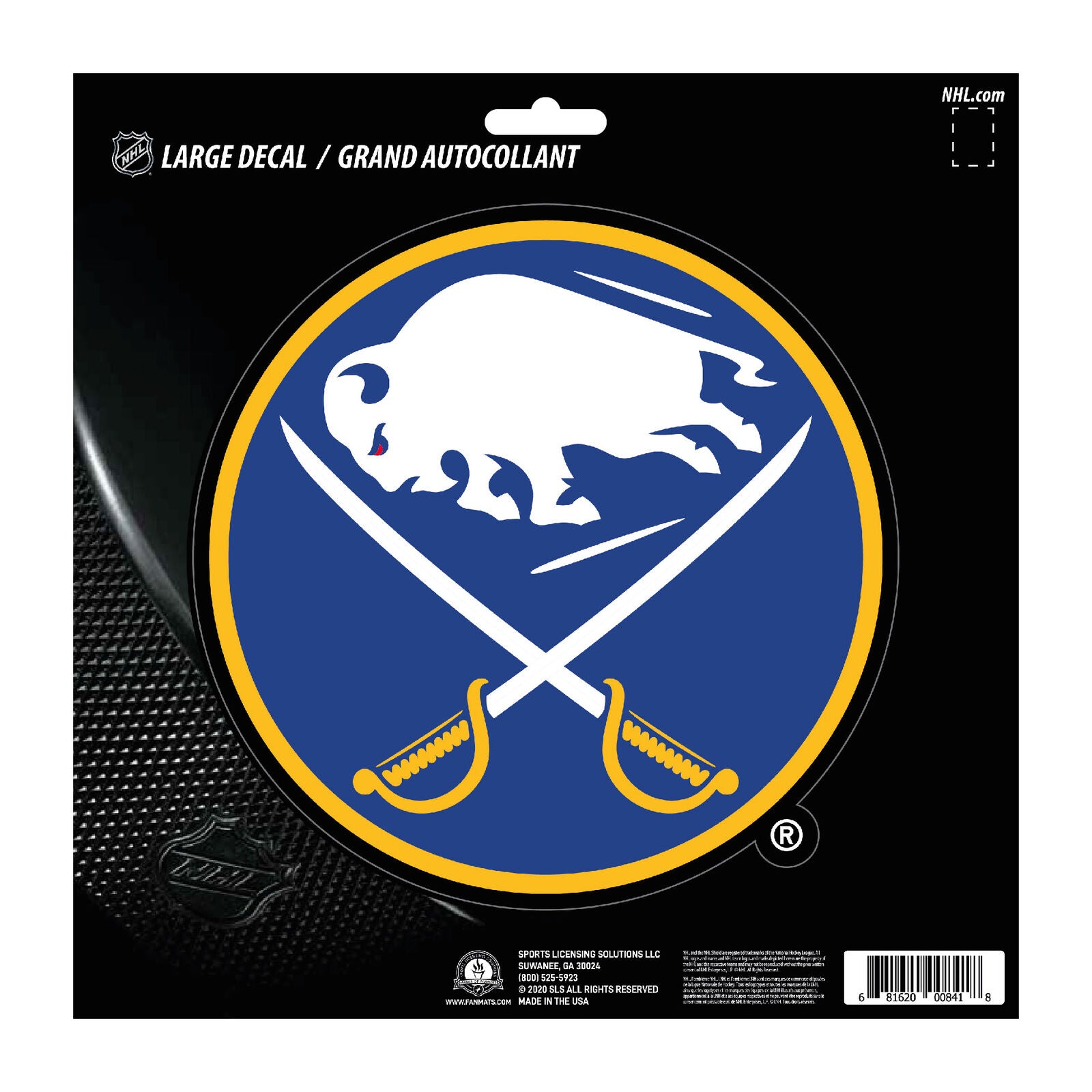 NHL Buffalo Sabres Decal Large 8"X8" Auto RV Boat Cooler Luggage ...