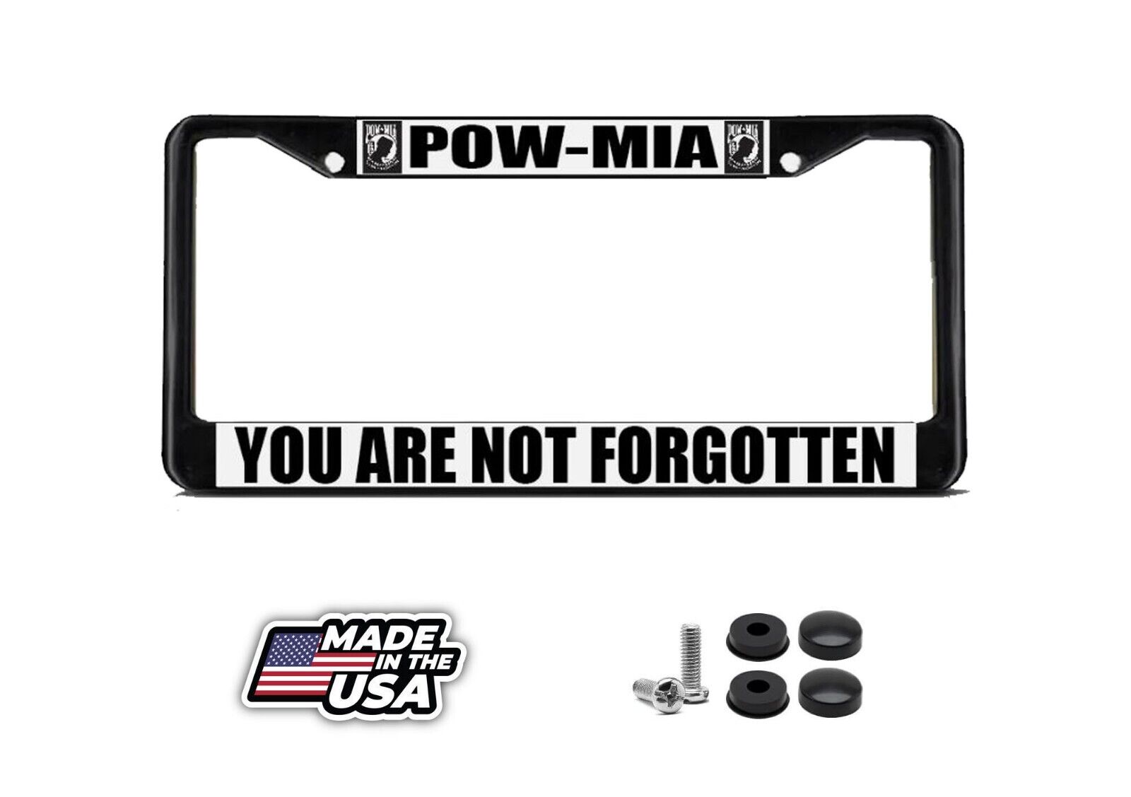 POW / MIA YOU ARE NOT FORGOTTEN MILITARY Black Metal License Plate ...
