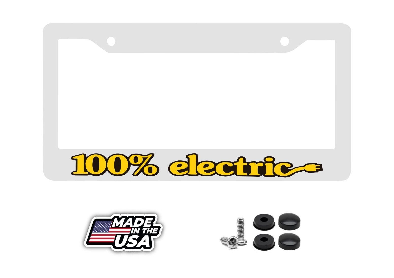 100% electric reflective yellow emission free License Plate Frame holder