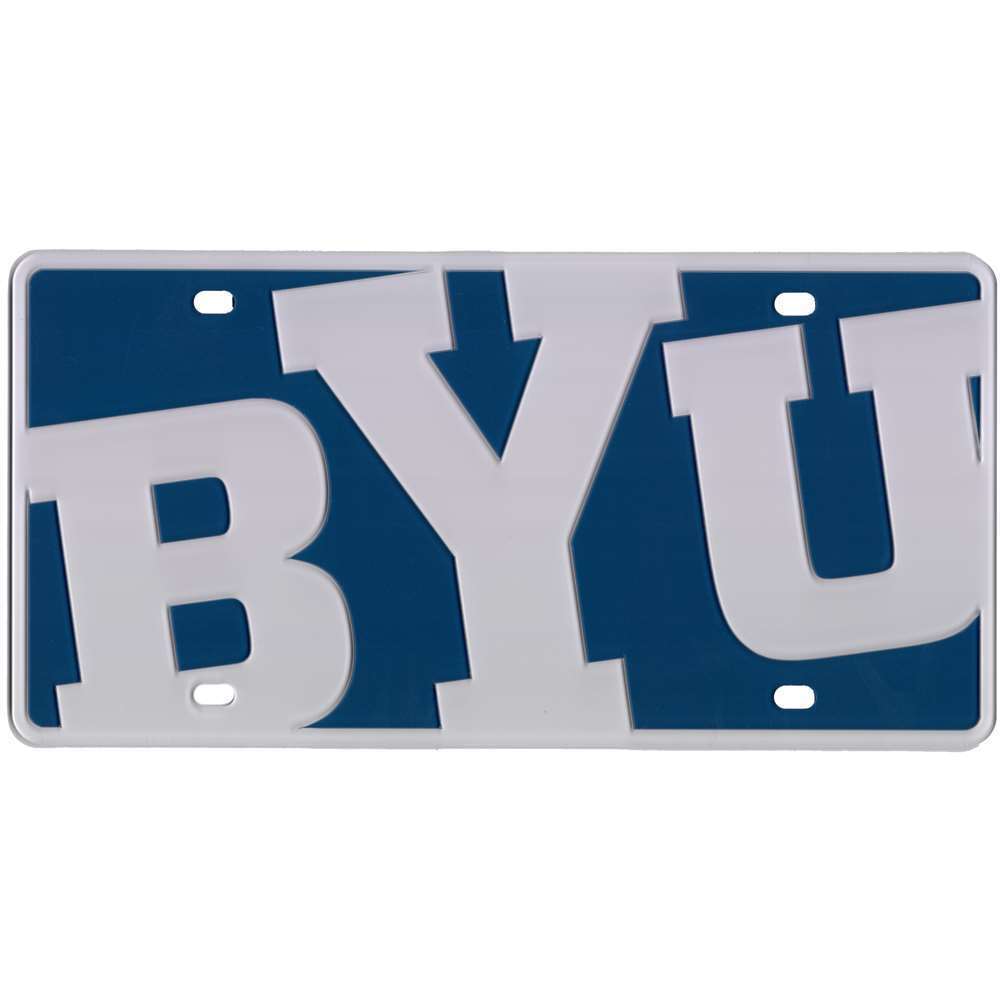 NCAA Byu Cougars Full Color Mega Inlay License Plate – License Plate Frame