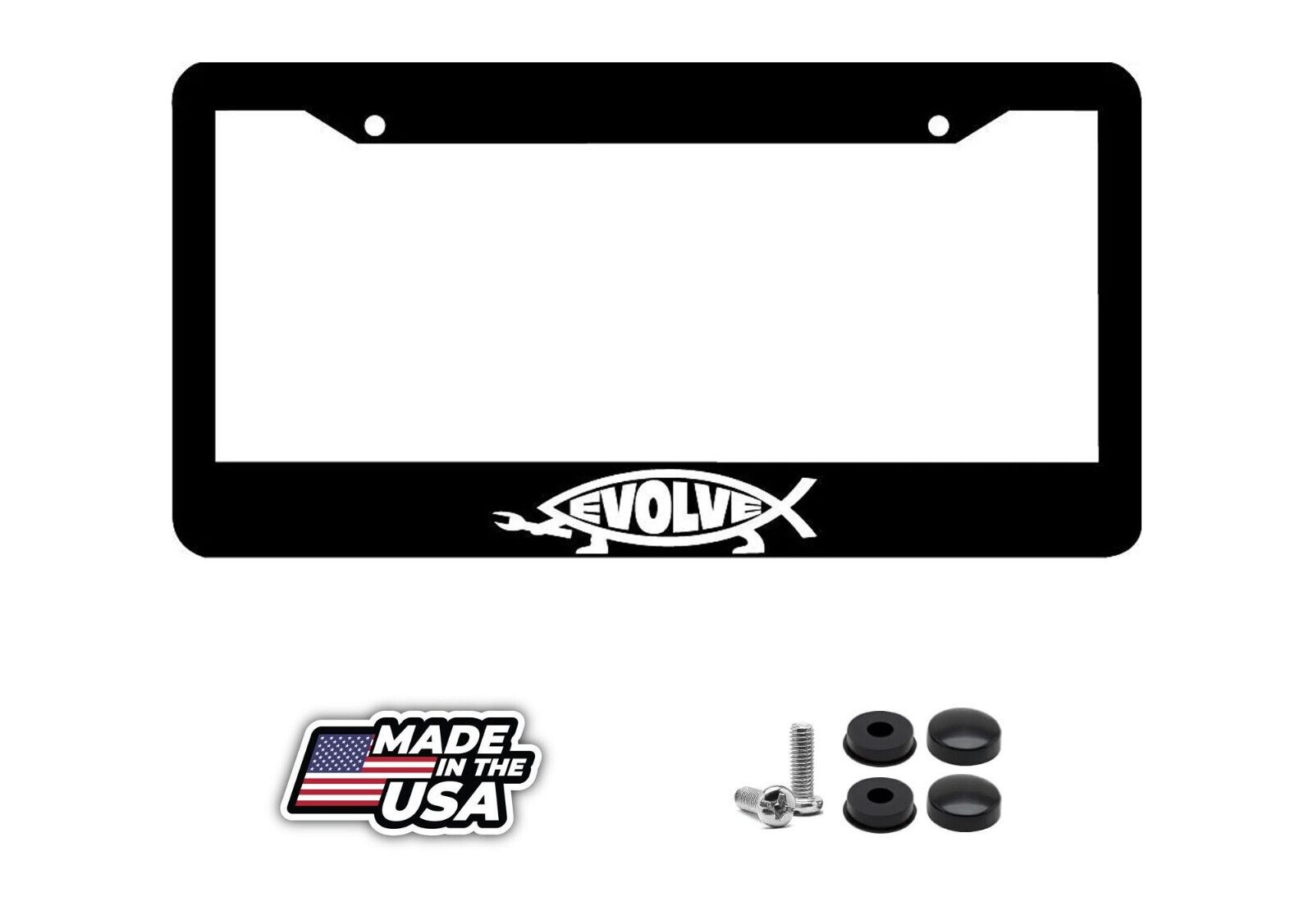 EVOLVE jesus fish License Plate Frame