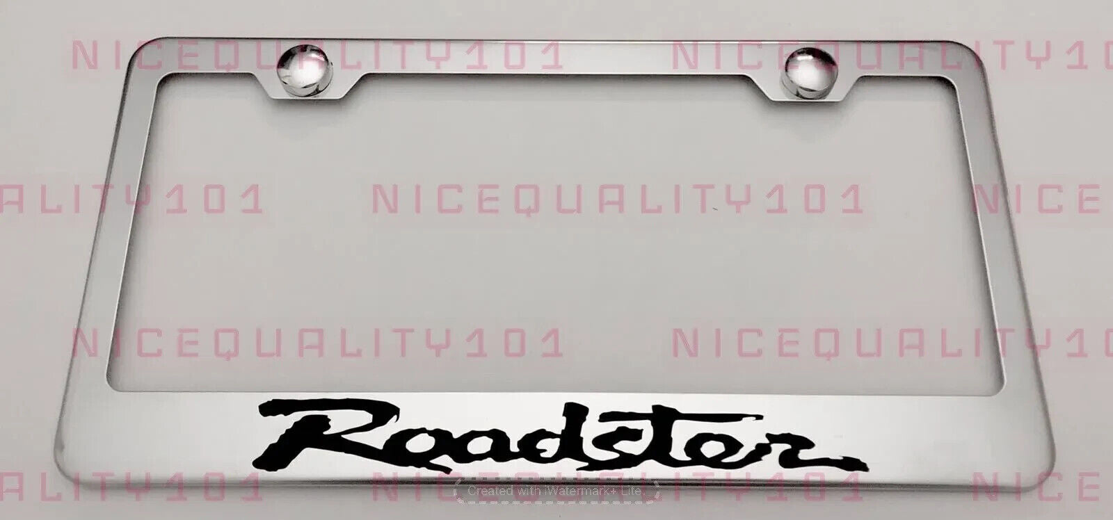 Roadster Stainless Steel Finished License Plate Frame Holder Rust Free v2