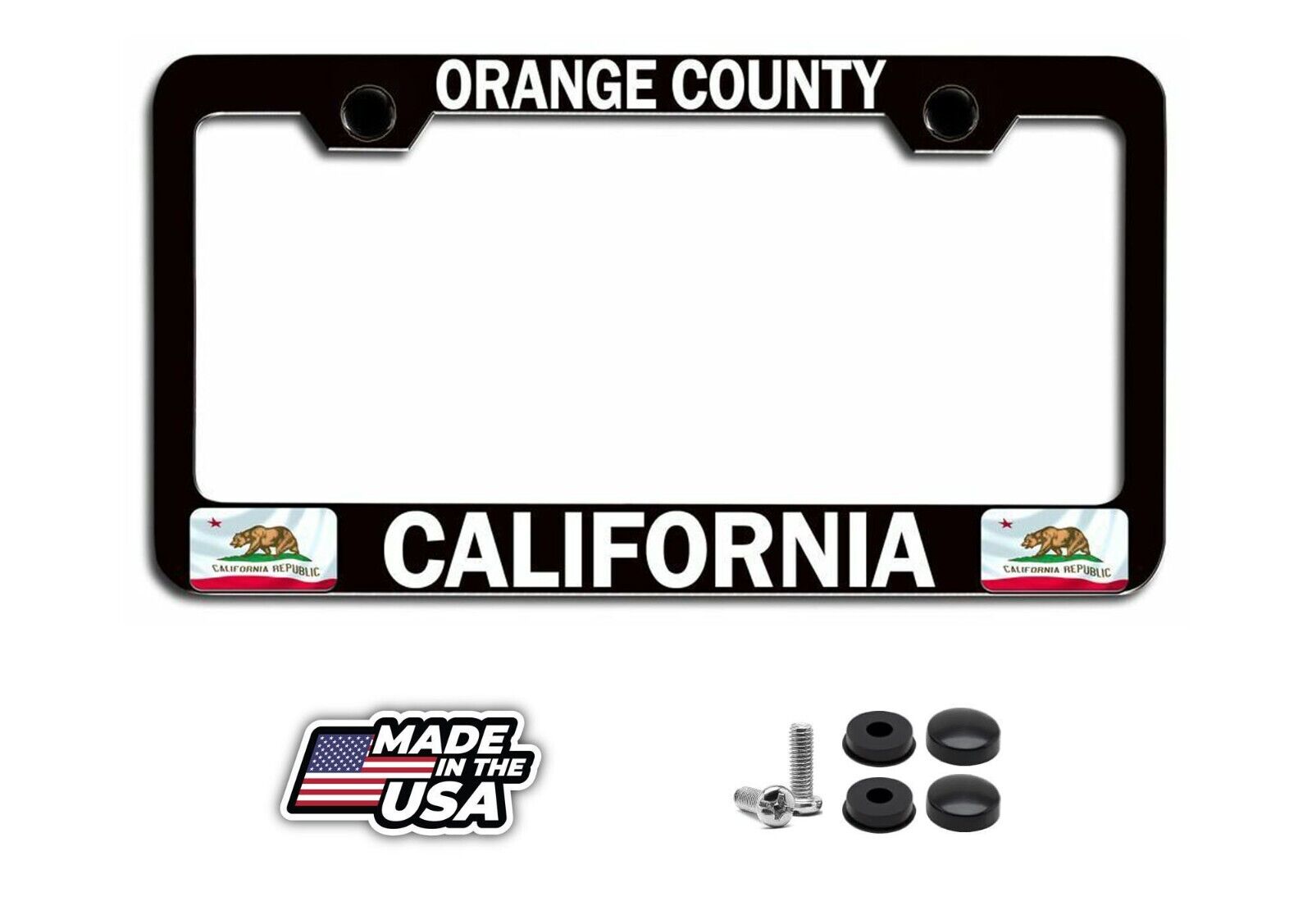 ORANGE COUNTY CALIFORNIA Californian Steel License Plate Frame