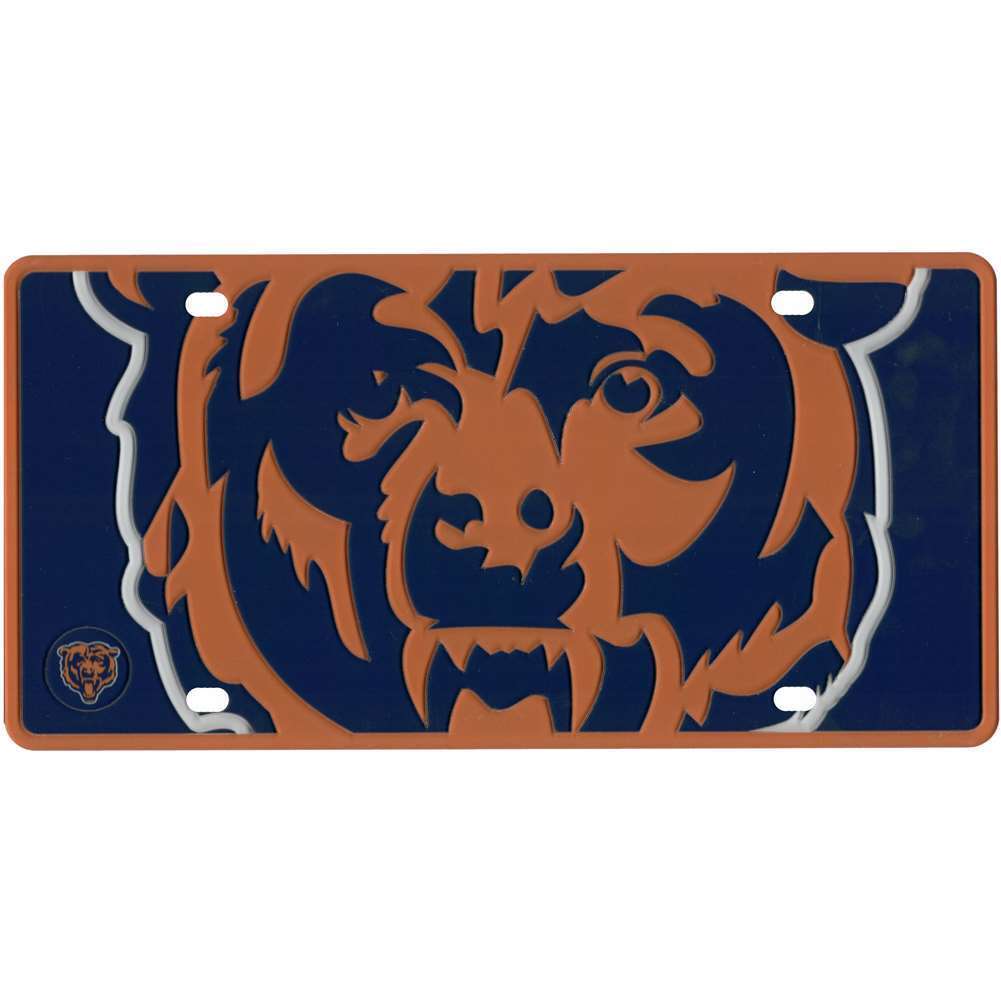 NFL Chicago Bears Full Color Mega Inlay License Plate – License Plate Frame