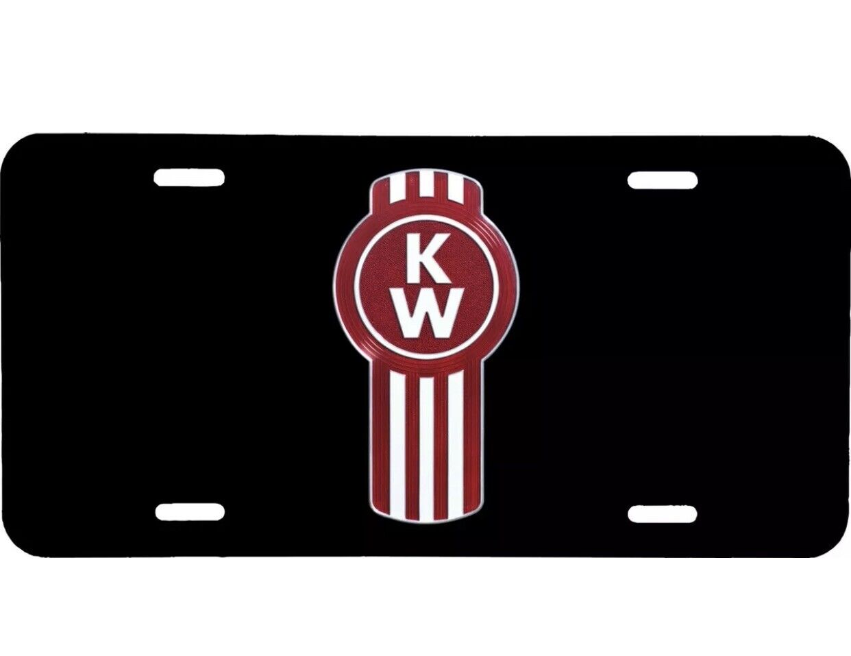 KENWORTH LOGO SEMI TRUCK BLACK BACKGROUND VEHICLE LICENSE AUTO PLATE ...