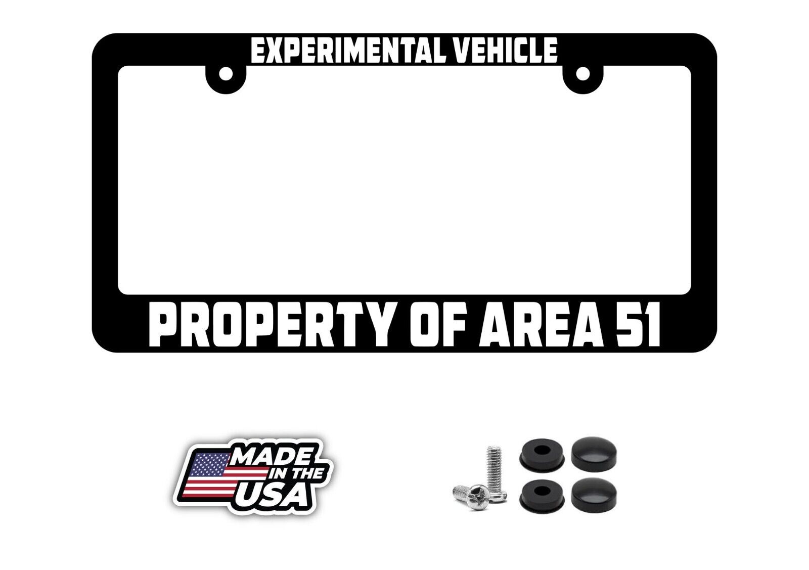 Experimental vehicle property of area 51 UFO Alien license plate frame ...