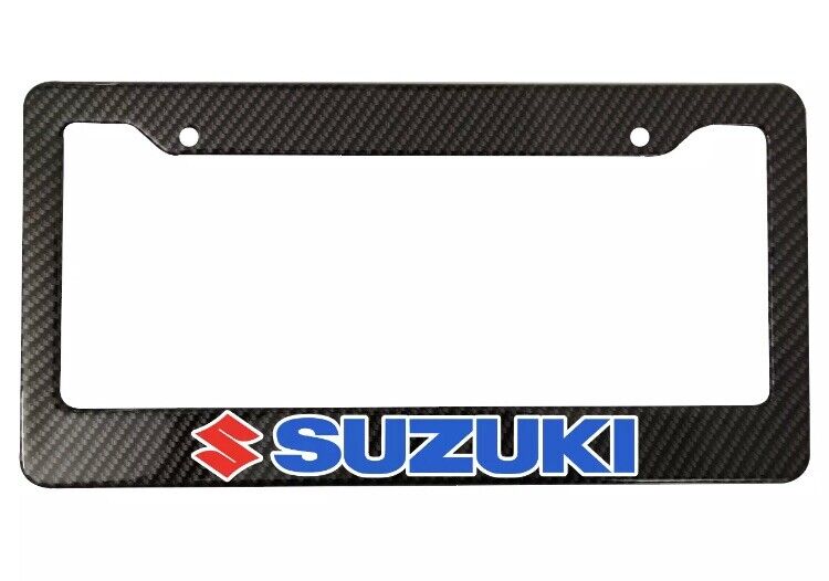 Suzuki Motorsports Carbon Fiber License Plate Frame Car Truck SUV NEW US
