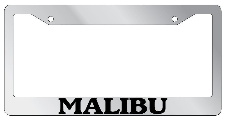 Chrome License Plate Frame Malibu Auto Accessory Novelty 1581 Mod ...
