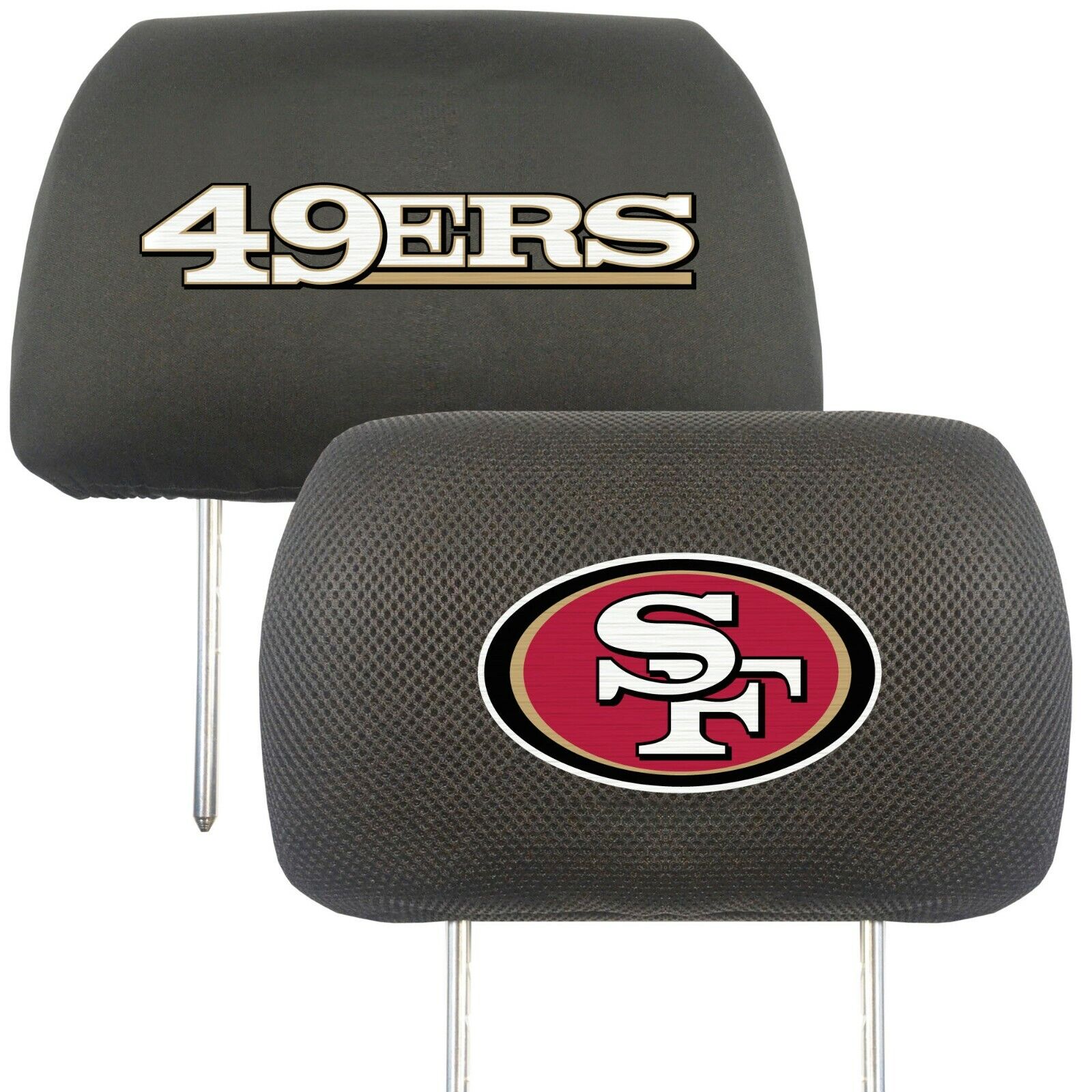 NFL San Francisco 49ers 2-Piece Embroidered Headrest Covers – License ...