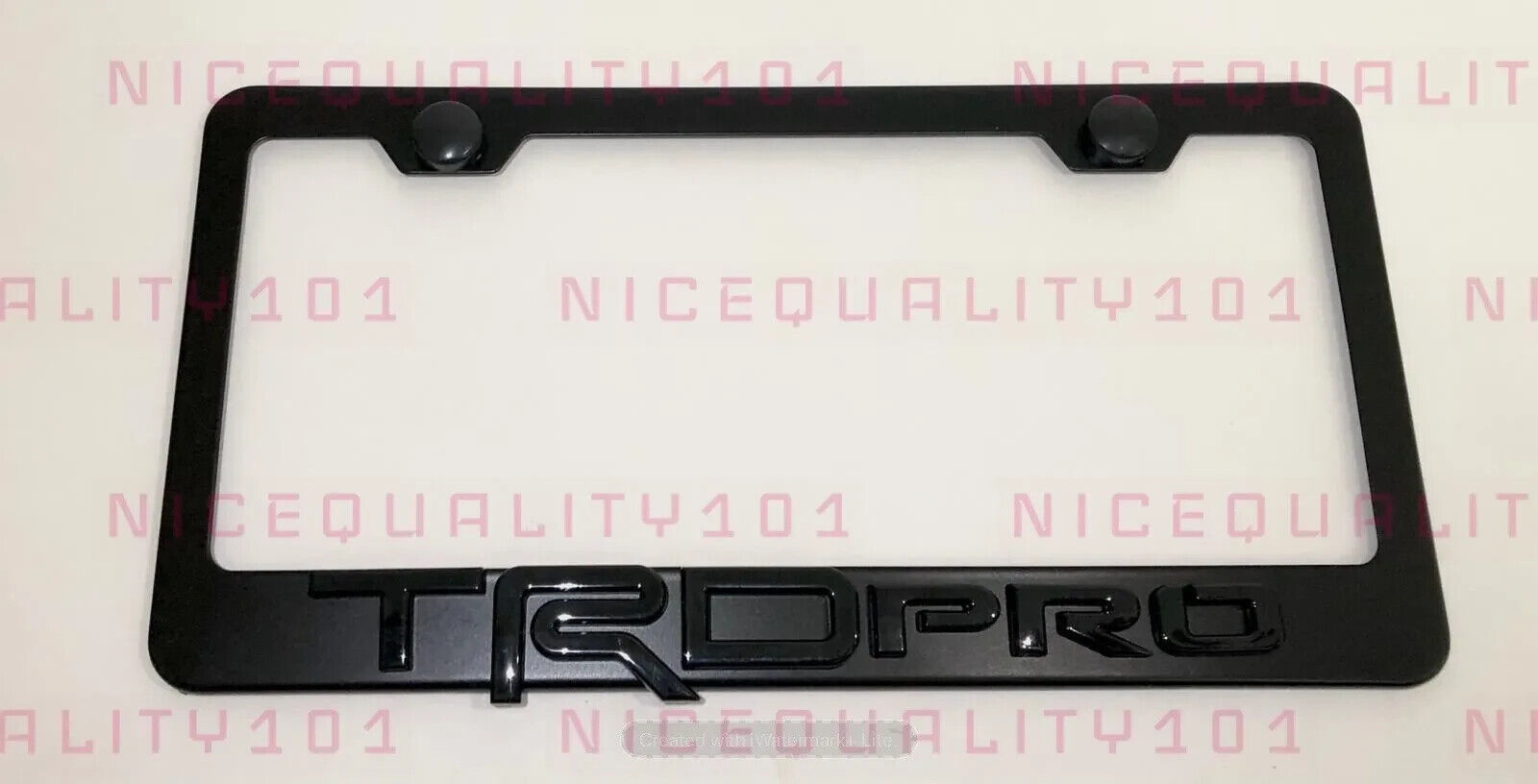 3D TRD Sports Pro Stainless Steel Black Finished License Plate Frame ...