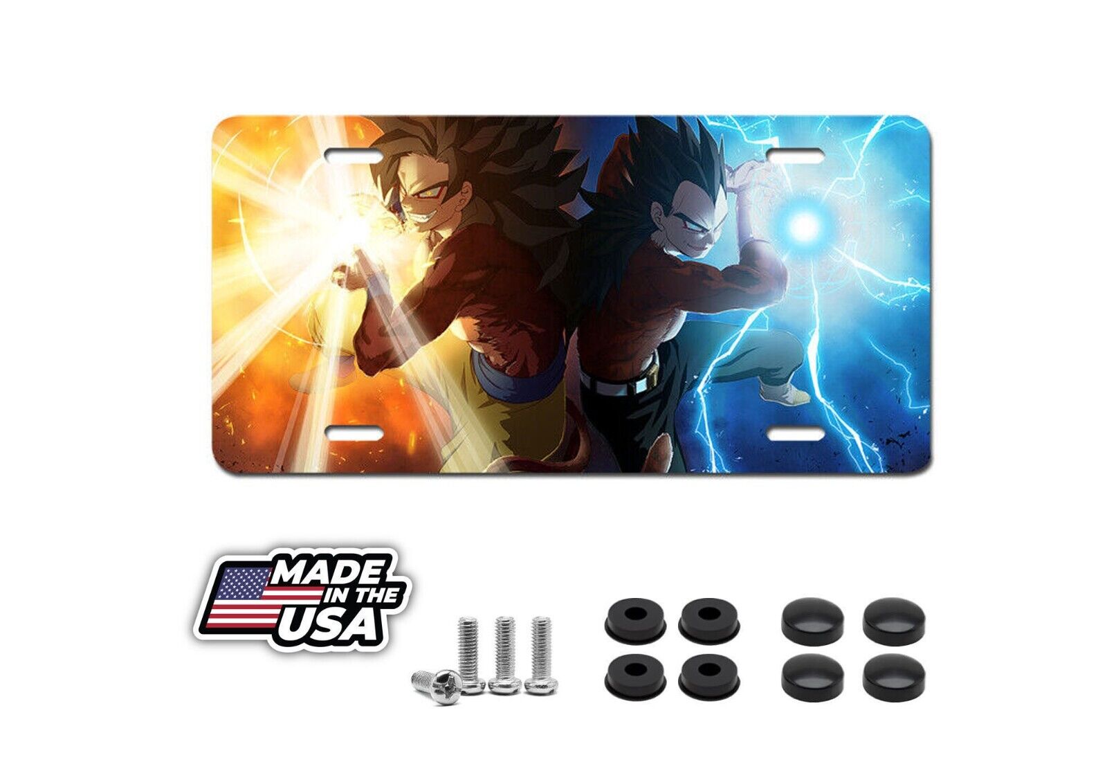 Dragon Ball Vegeta Goku 4 Anime License Plate Auto Truck Car Tag Decor ...