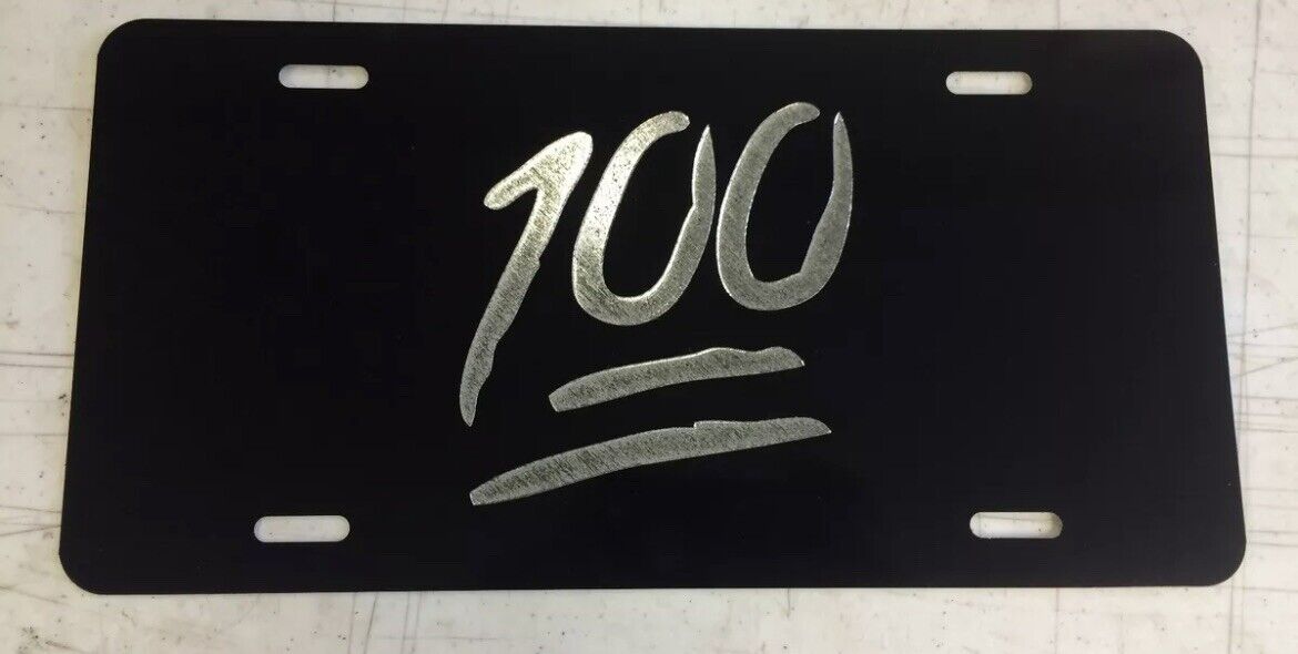 100 emoji LOGO Car Tag Diamond Etched on Aluminum License Plate ...