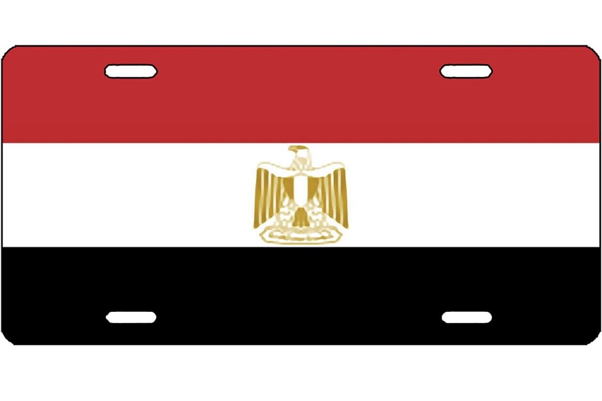 EGYPT FLAG METAL CAR LICENSE PLATE AUTOTAG. EGYPTIAN FLAG CAR LICENSE ...