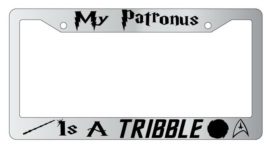 My Patronus Is A Tribble Chrome License Plate Frame For Harry Potter ...