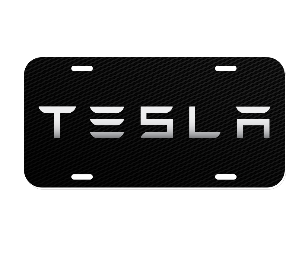 Tesla Vehicle Front License Plate Car Model 3 Model X S Electric CARBON ...