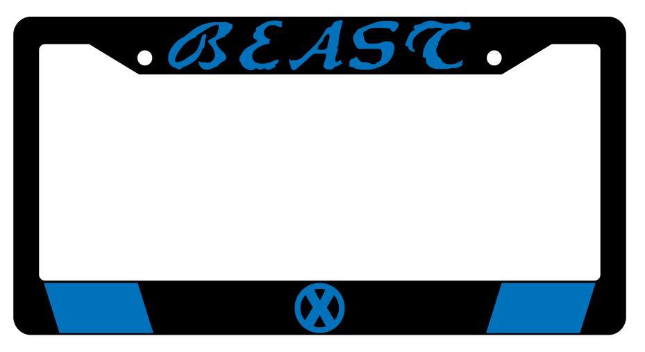 Beast Black Plastic License Plate Frame Auto For Marvel Mod ...