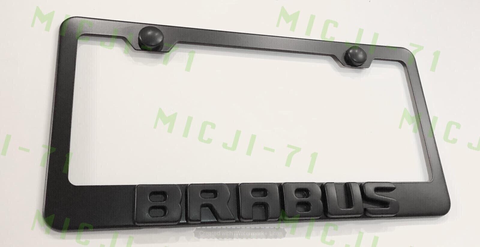 3D Brabus Mercedes Benz Emblem Stainless Steel License Plate Frame Rust ...