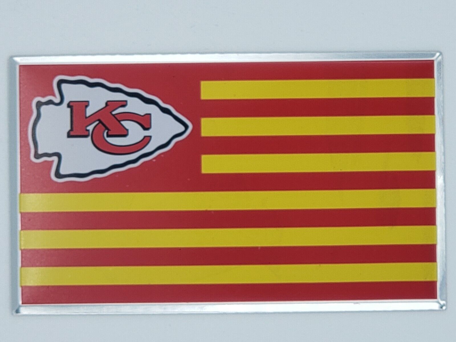 NFL Kansas City Chiefs Color Flag Auto Emblem – License Plate Frame