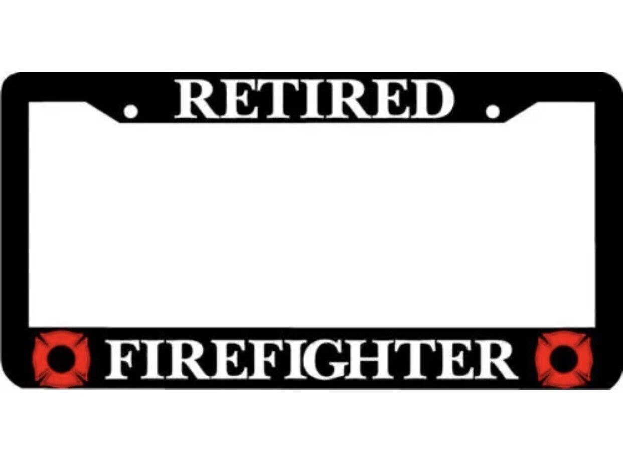 RETIRED FIREFIGHTER FIREMAN License Plate Frame
