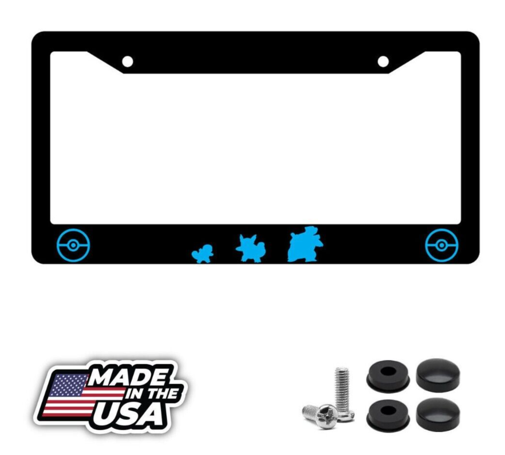 Squirtle Bottom High Quality Black Plastic License Frame Pokemon ...