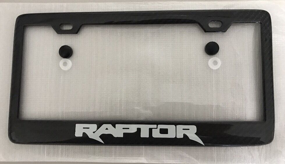 Real Carbon Fiber Ford F150 F-150 SVT Raptor License Plate Frame White