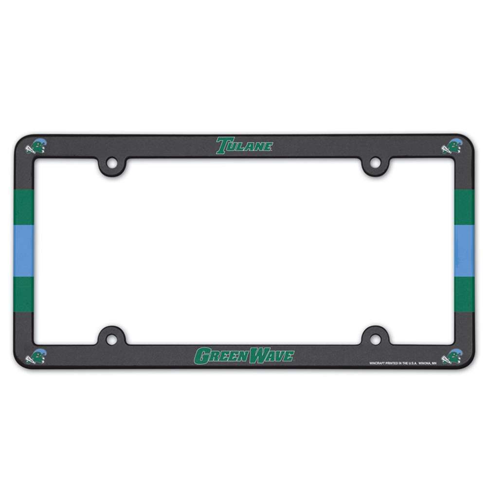 NCAA Tulane Green Wave Plastic License Plate Frame