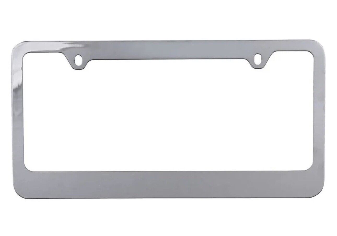 New Classic Blank Plain Chrome Metal Car Truck Universal Fit License ...