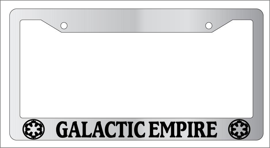 Chrome METAL License Plate Frame For Galactic EMPIRE 77 Mod ...