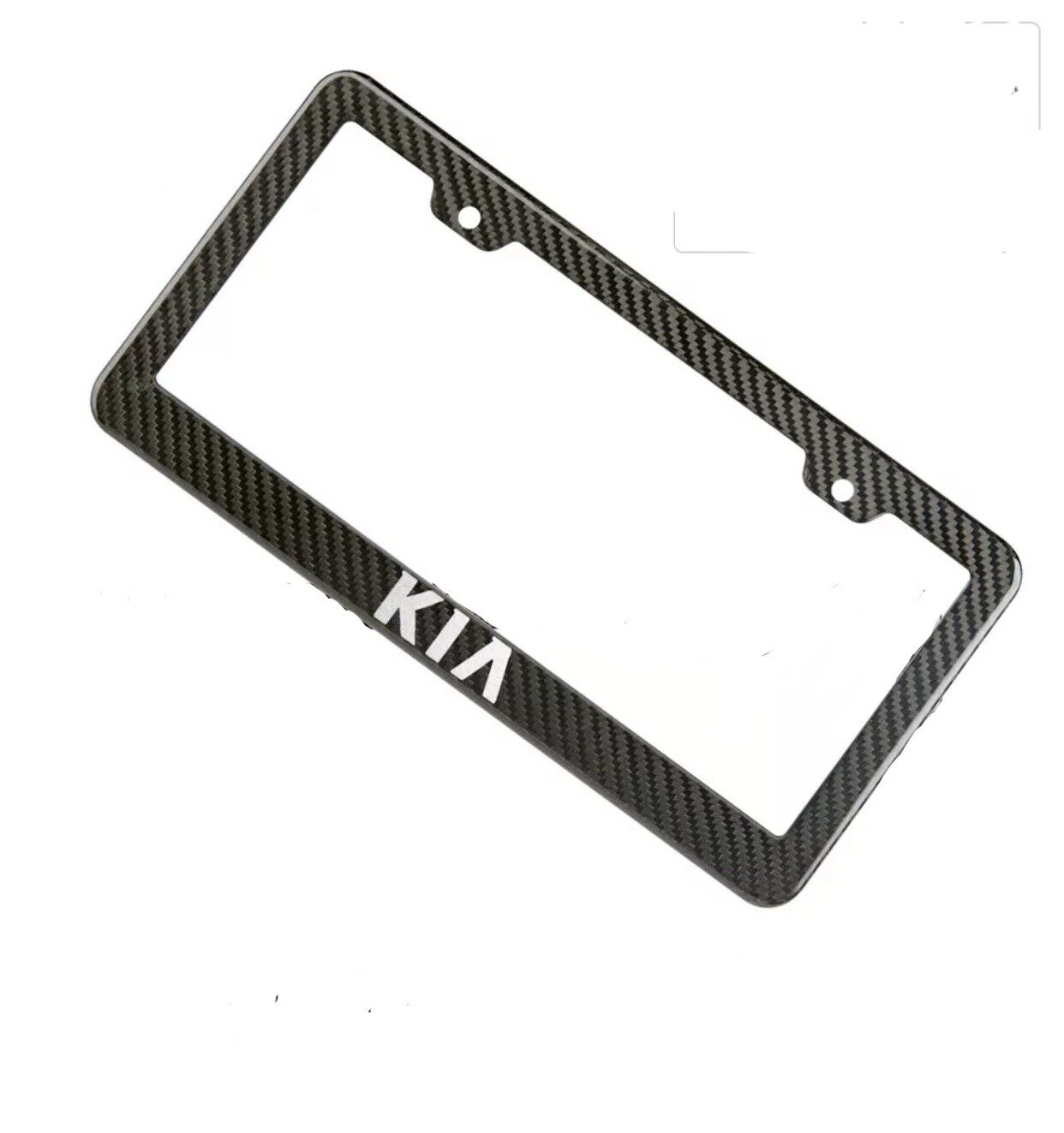 Kia license plate frame carbon fiber look style plastic – License Plate ...