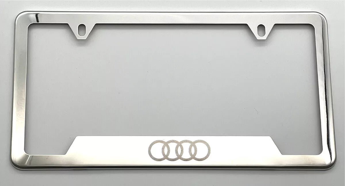 4 rings license plate frame fit Audi – License Plate Frame