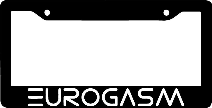 EUROGASM EURO JDM TUNER DRIFT LOWERED AUDI BMW VW Black License Plate ...