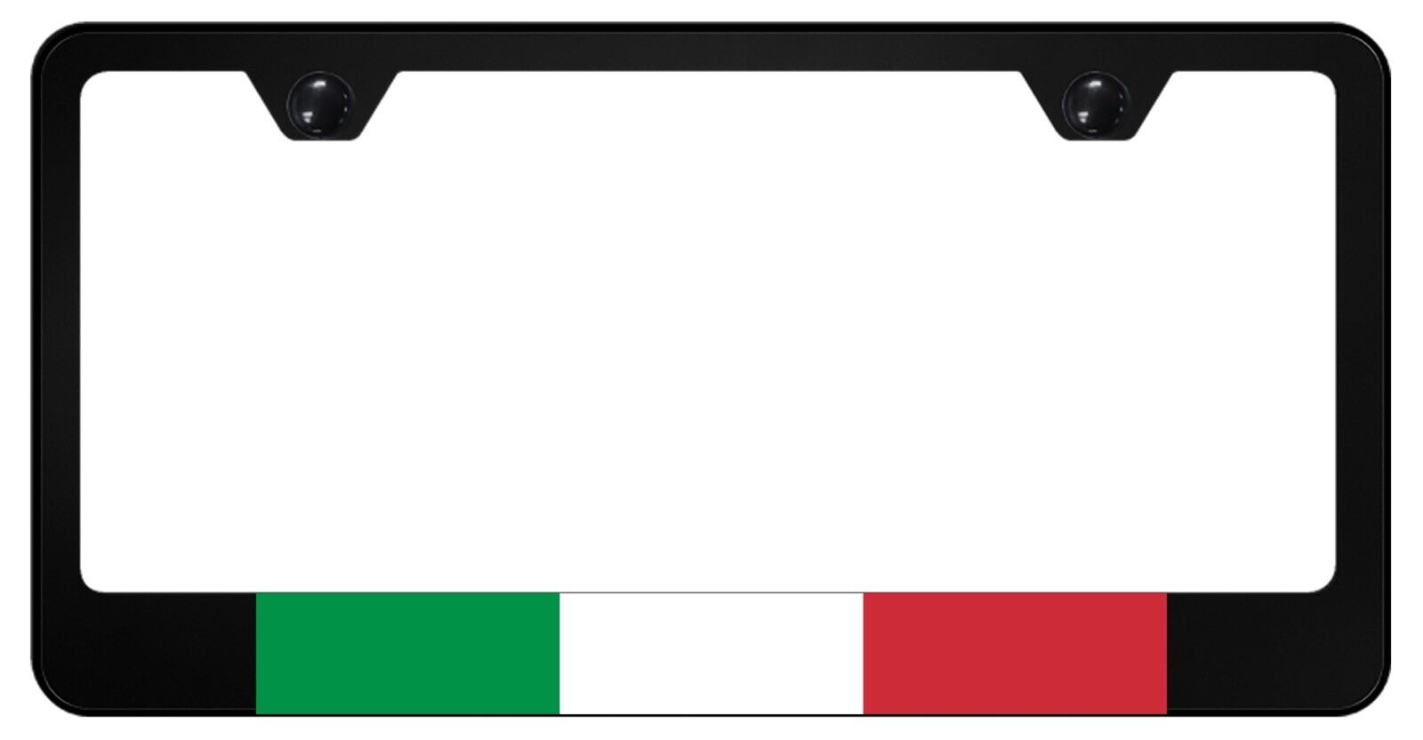 Italy Italian License Plate Frame, Black High-grade 304 Stainless Steel