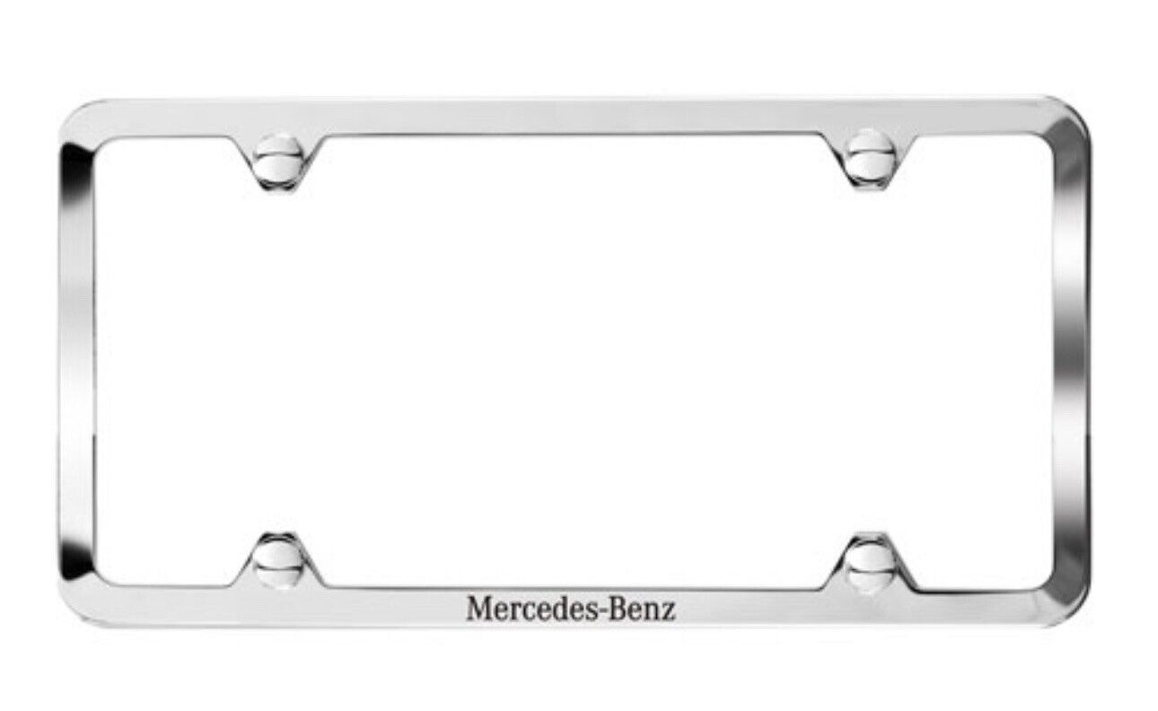 Mercedes-Benz Laser Etched Polished 304 Stainless Steel Slimline ...