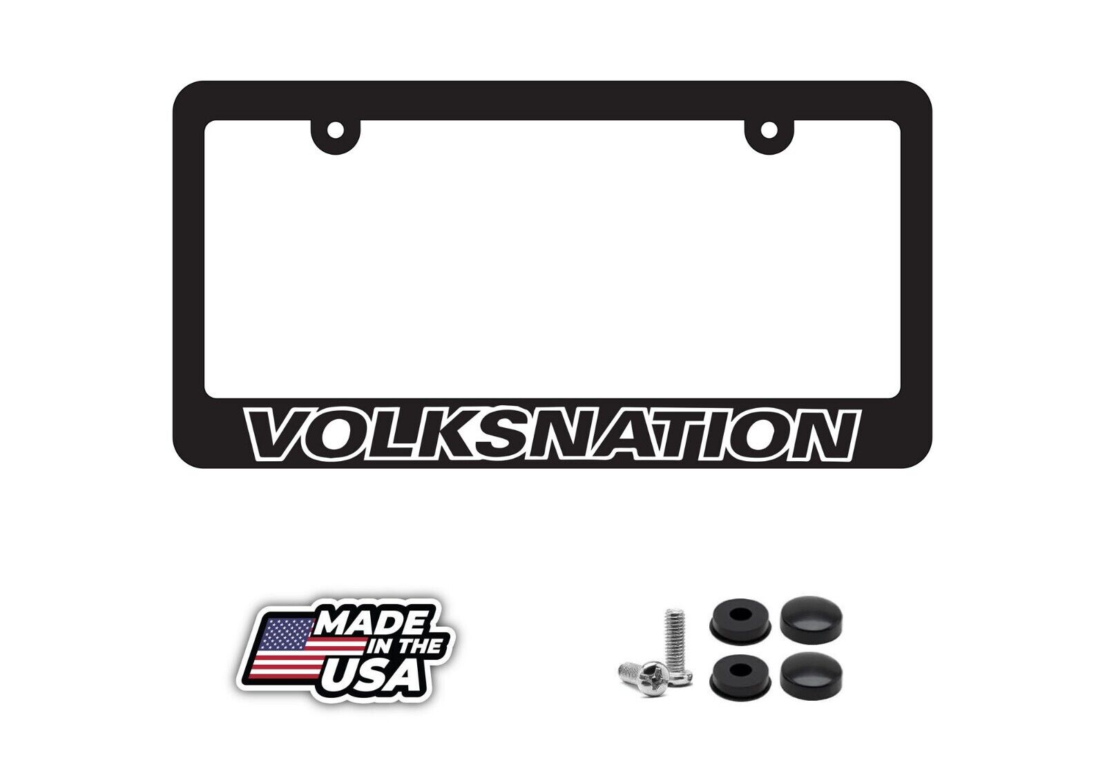 🔥 VOLKS NATION Plate Frame COVER JDM EURO LOW VTEC FUNNY NEW VW TUNER ...