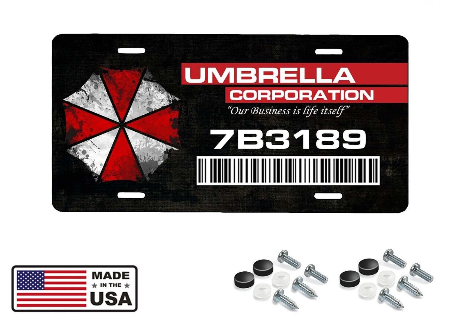 New Custom Resident Evil Umbrella Corporation Vanity License Plate Tag ...
