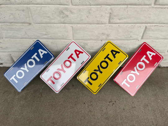 Vintage Inspired Toyota Retro Aluminum License Plate – License Plate Frame