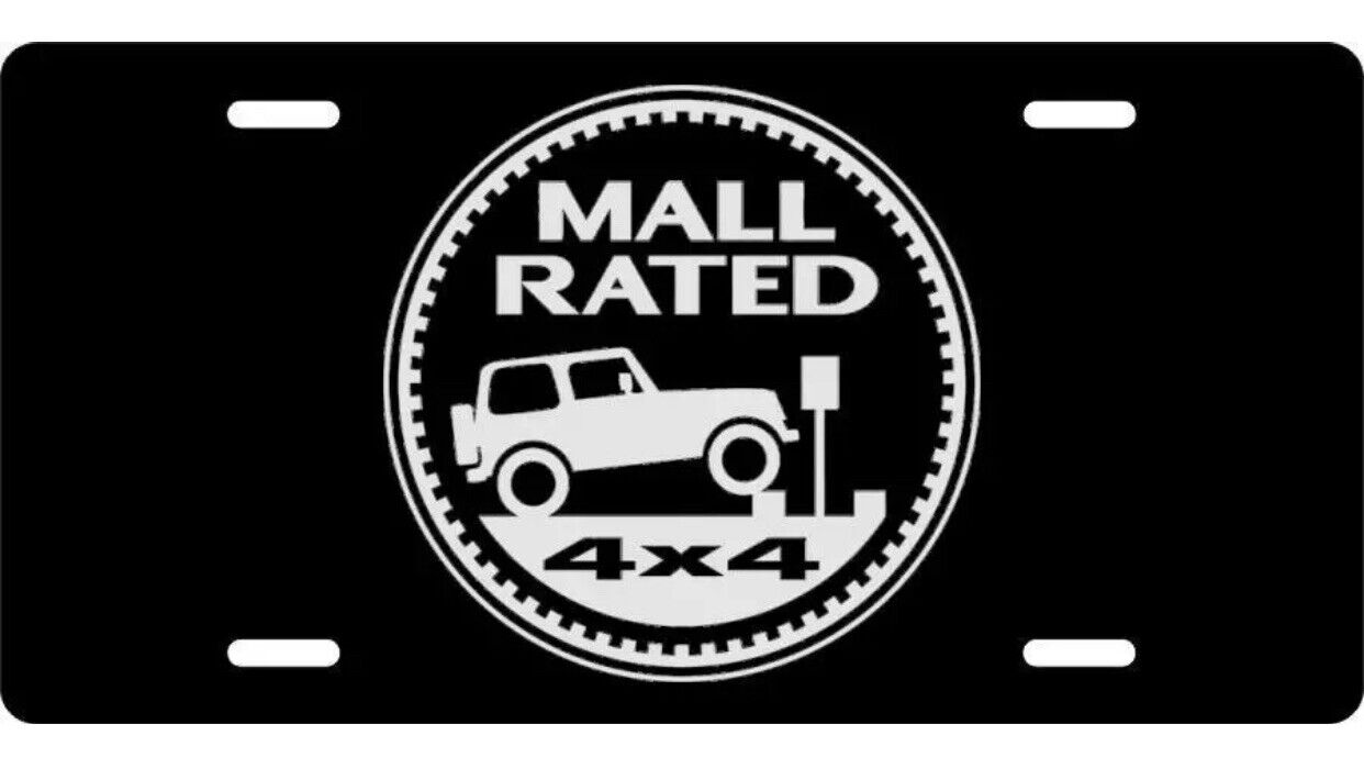 Auto License Plate Mall Rated 4x4 graphic truck car tag Aluminum ...
