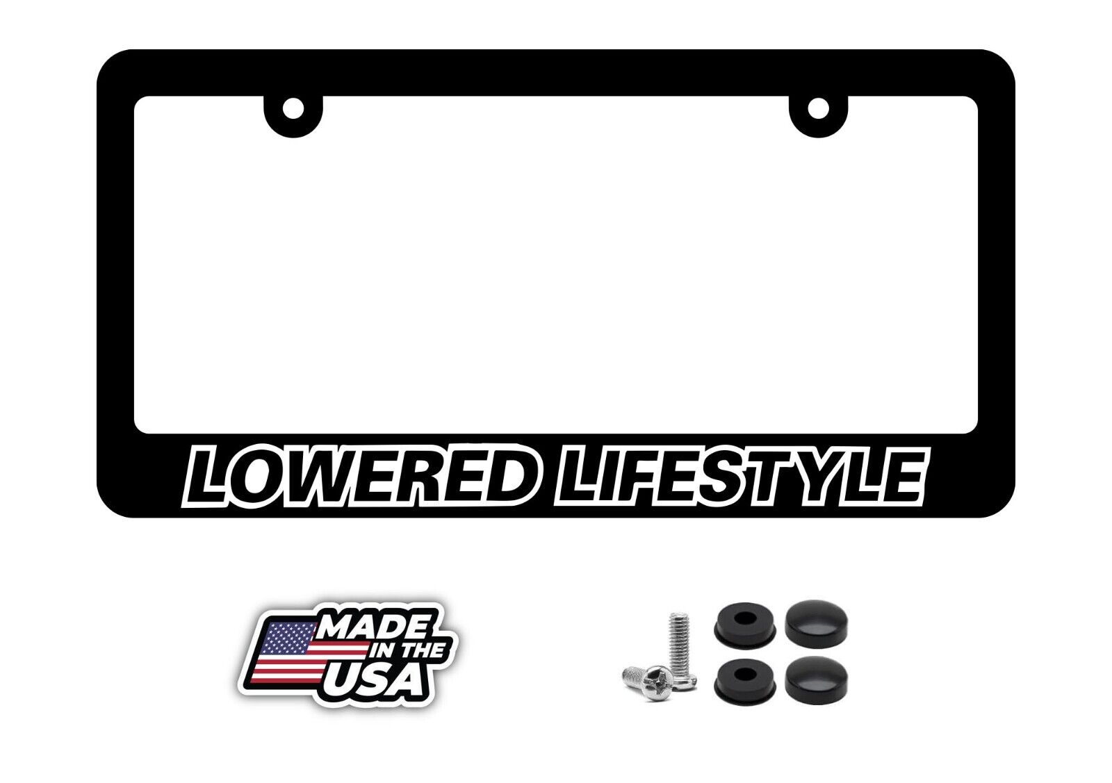 🔥 LOWERED LIFE LICENSE PLATE FRAME JDM LOW CAMBER FLUSH TYPE R FUNNY ...