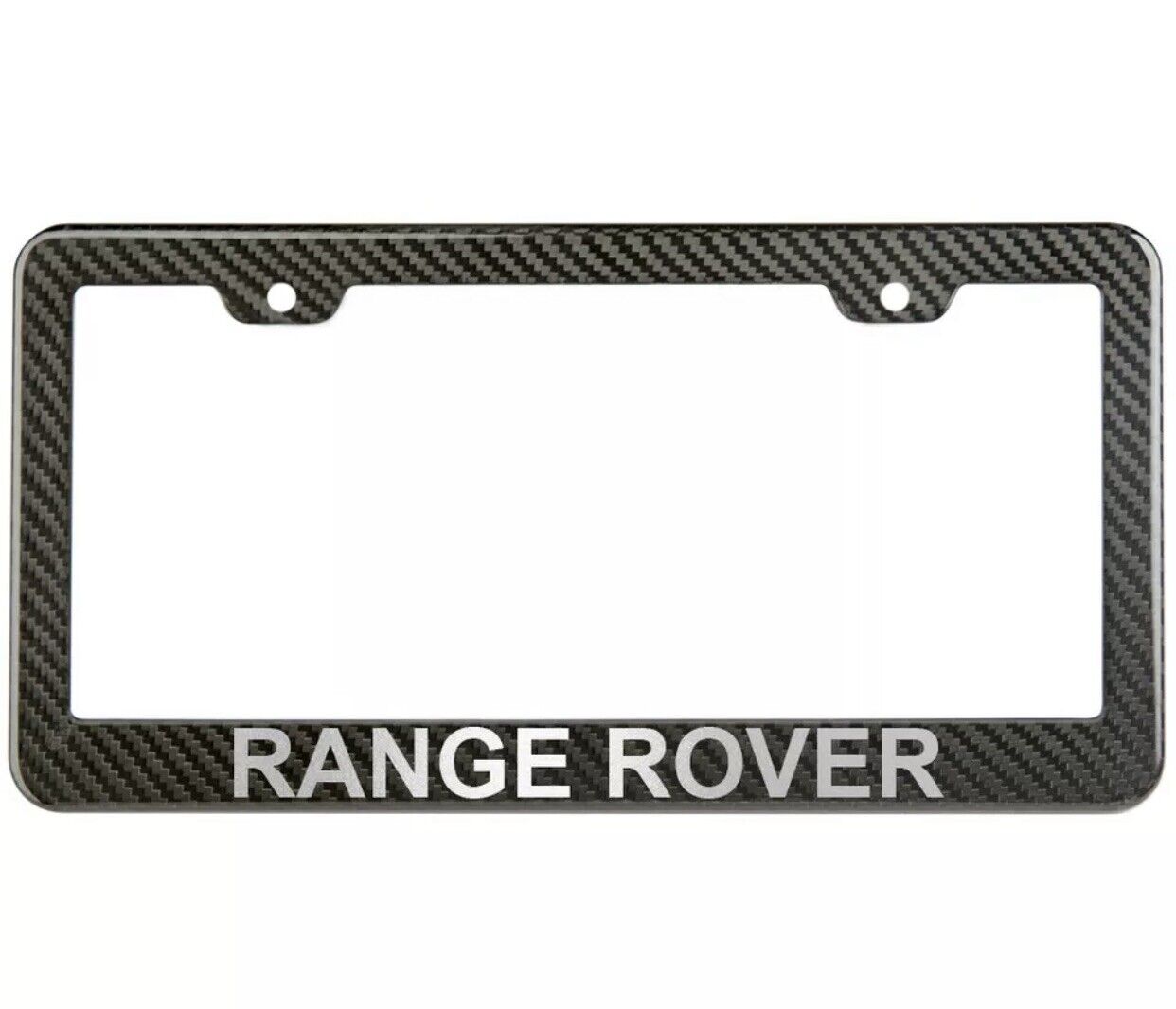 Range Rover license plate frame carbon fiber look style glossy plastic ...