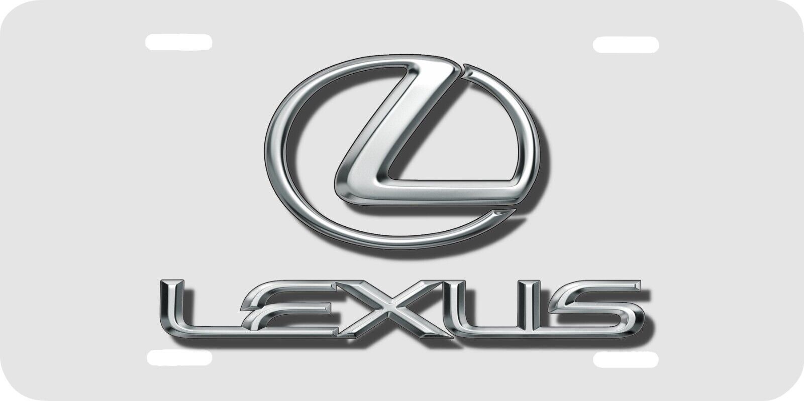 LEXUS LOGO WHITE BACKGROUND VEHICLE LICENSE PLATE AUTO CAR FRONT TAG ...