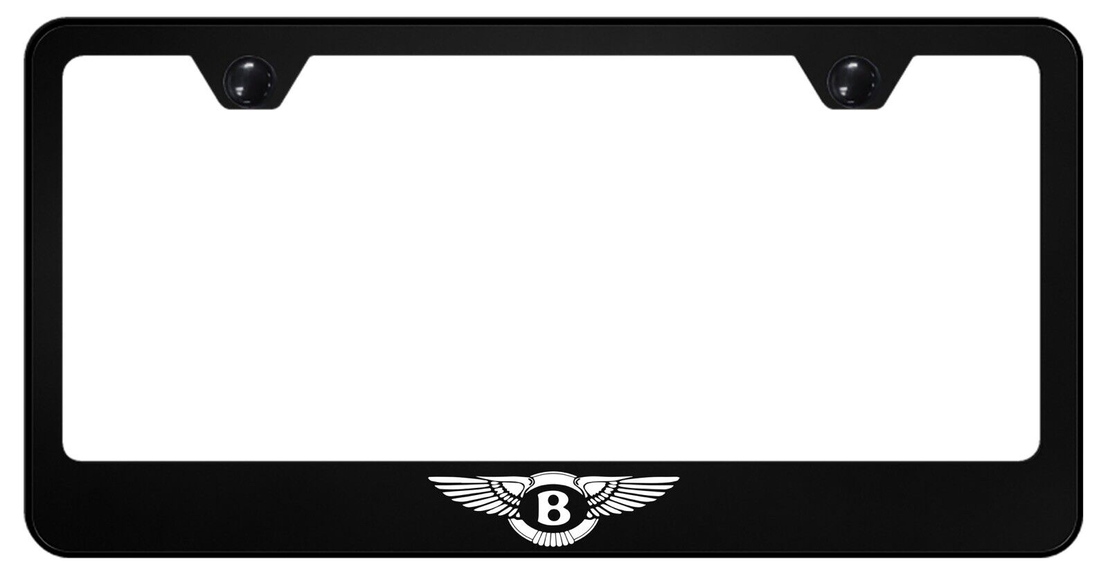 Laser Engraved Bentley Stainless Steel Finished License Plate Frame