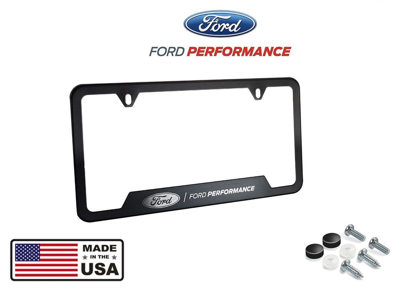 Ford Mustang F150 Raptor Performance License Plate Frame - Black ...