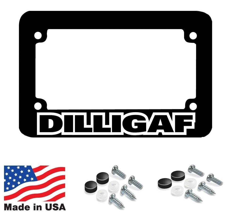 DILLIGAF Motorcycle License Plate Frame