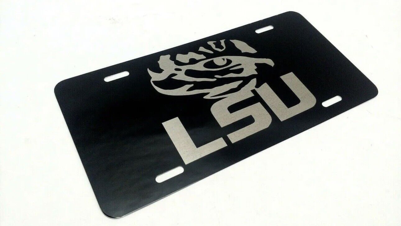 LSU Tigers aluminum license plate laser etched car front tag Man Cave ...