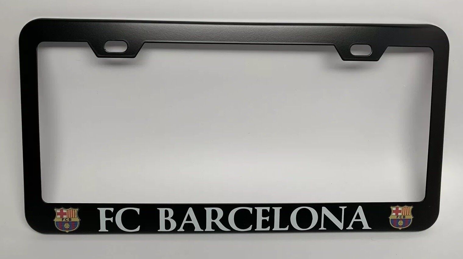 Black "FC BARCELONA" License Plate Frame